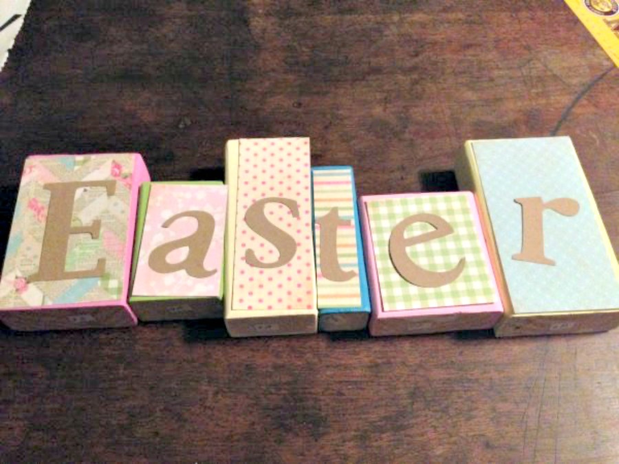 How To DIY Reversible Easter - Spring Wood Blocks