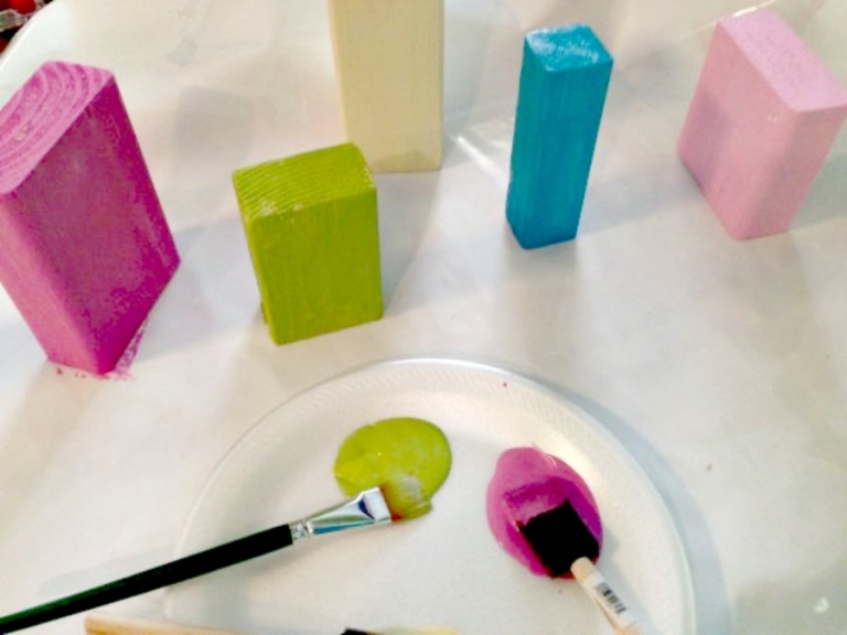 How To DIY Reversible Easter - Spring Wood Blocks