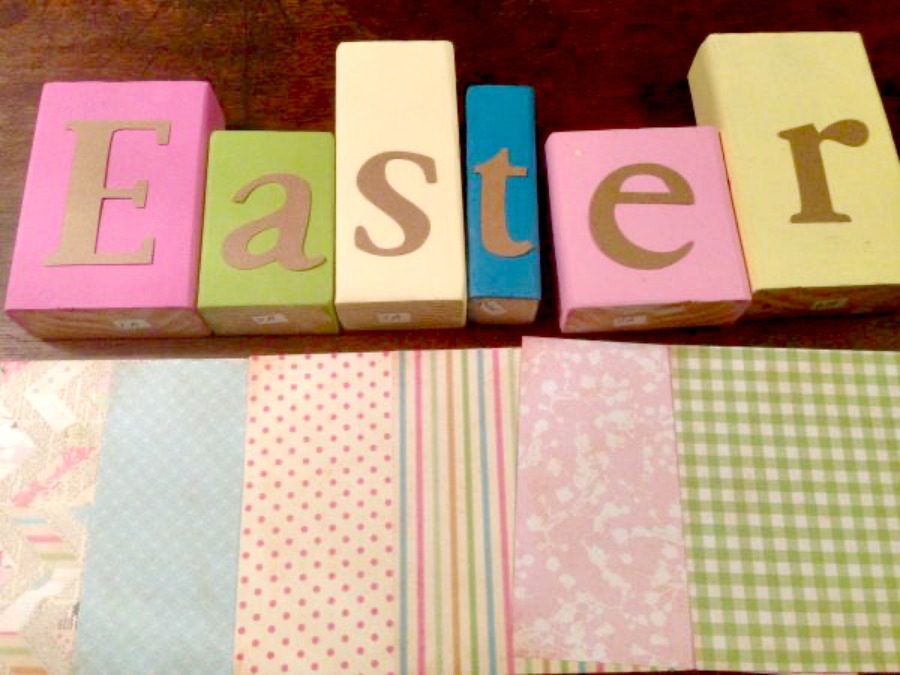 How To DIY Reversible Easter - Spring Wood Blocks