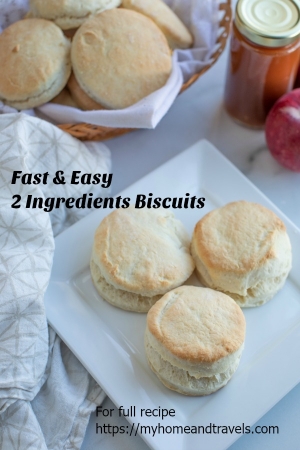 Fast and Easy 2 Ingredient Biscuits - My Home and Travels