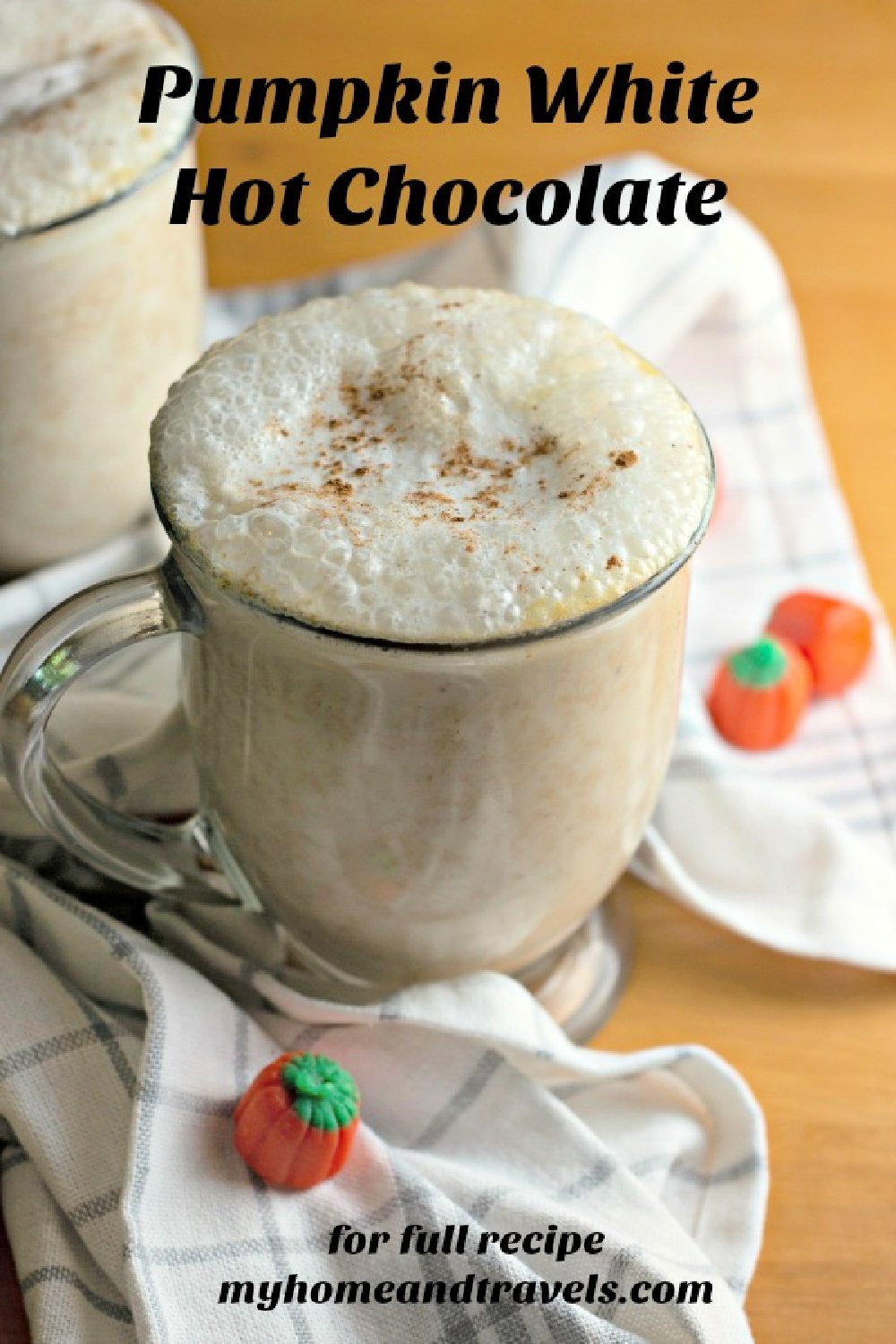 Pumpkin White Hot Chocolate Made In The Crockpot - My Home and Travels