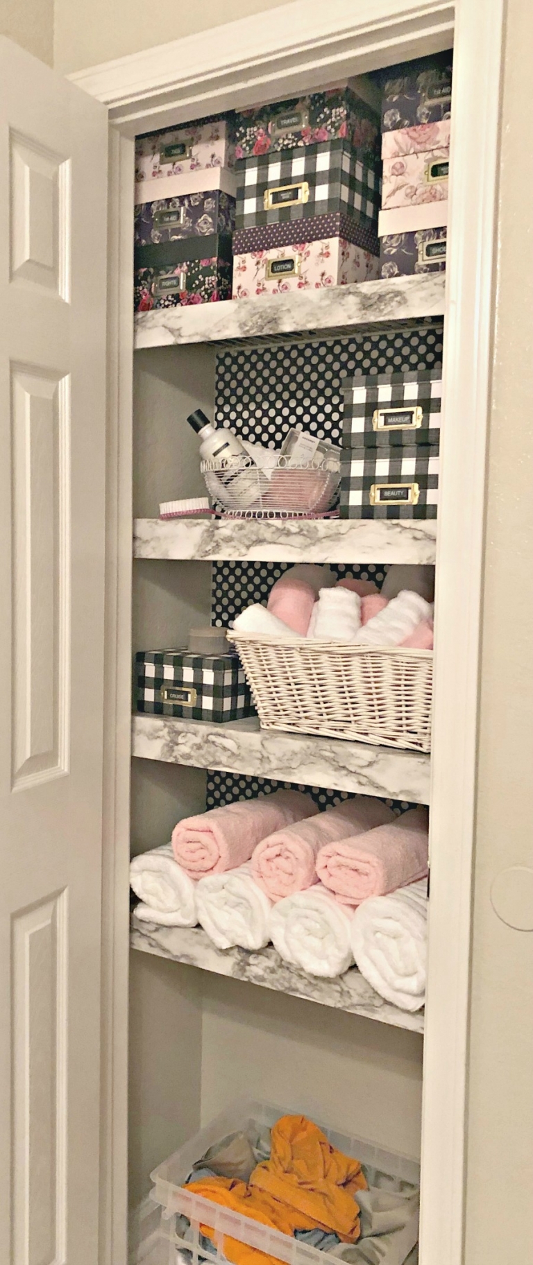 Covering Up Those Ugly Wire Shelves - Wire Shelving Hacks! - My Home ...