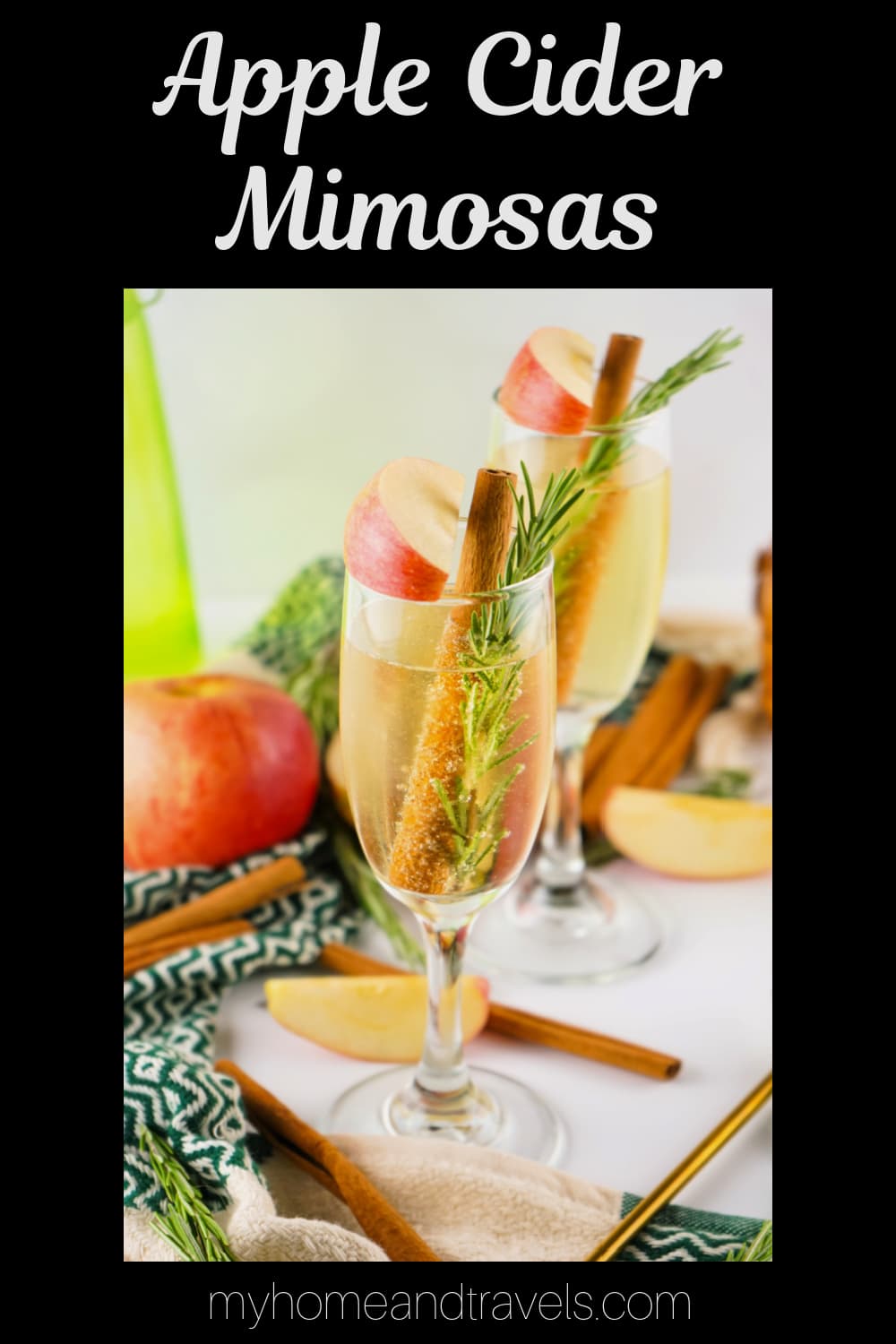 Sparkling Fall Favorite: Easy Apple Cider Mimosas - My Home and Travels